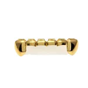 14K Gold Slim Fang Grillz - Deez Grillz