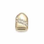 14K Gold Plated Single Tooth Cap With CZ Diamonds - Deez Grillz