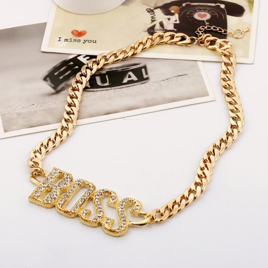 Iced Out 14K Gold 'BOSS' Chain - Deez Grillz